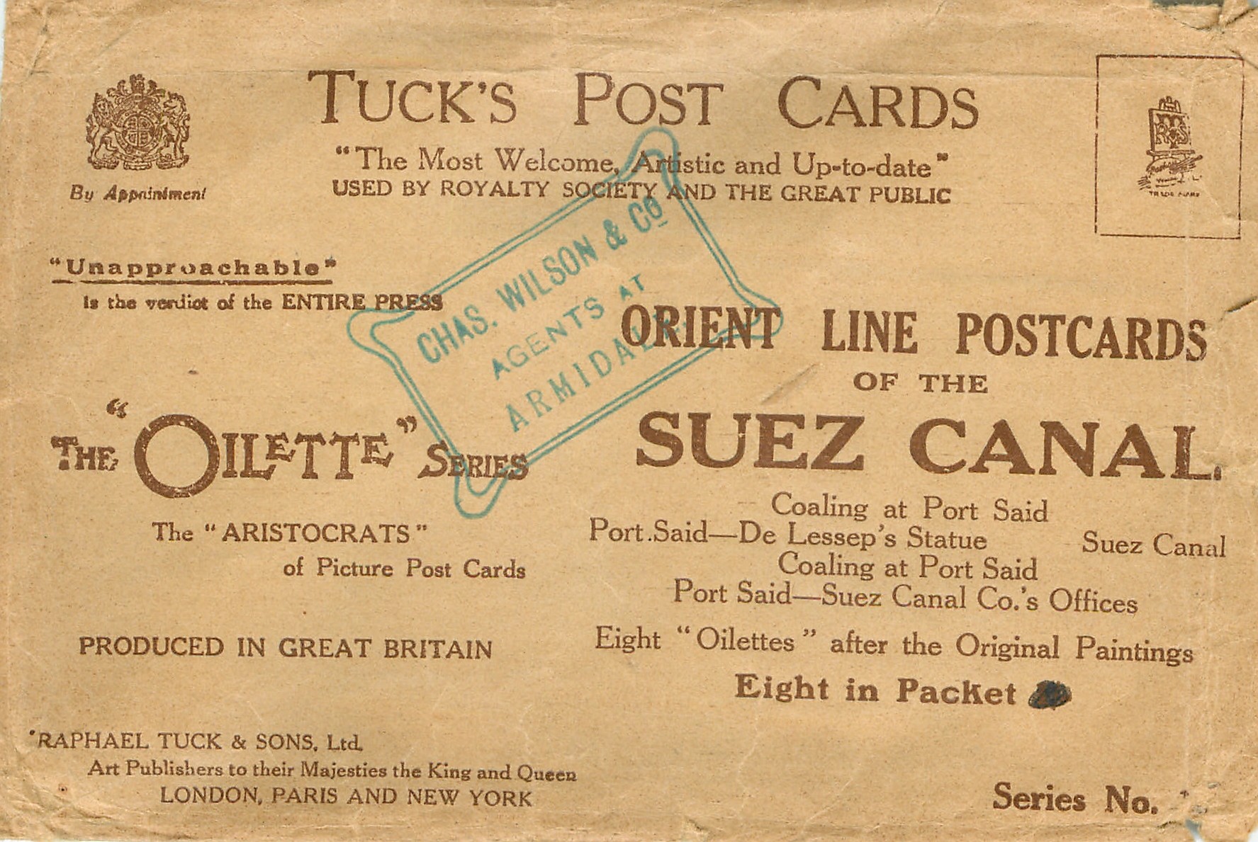PORT SAID SUEZ CANAL COS OFFICES TuckDB Postcards