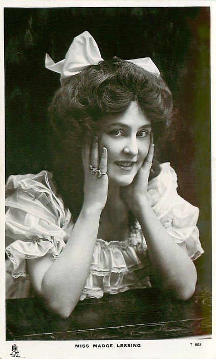 MISS MADGE LESSING - TuckDB Postcards