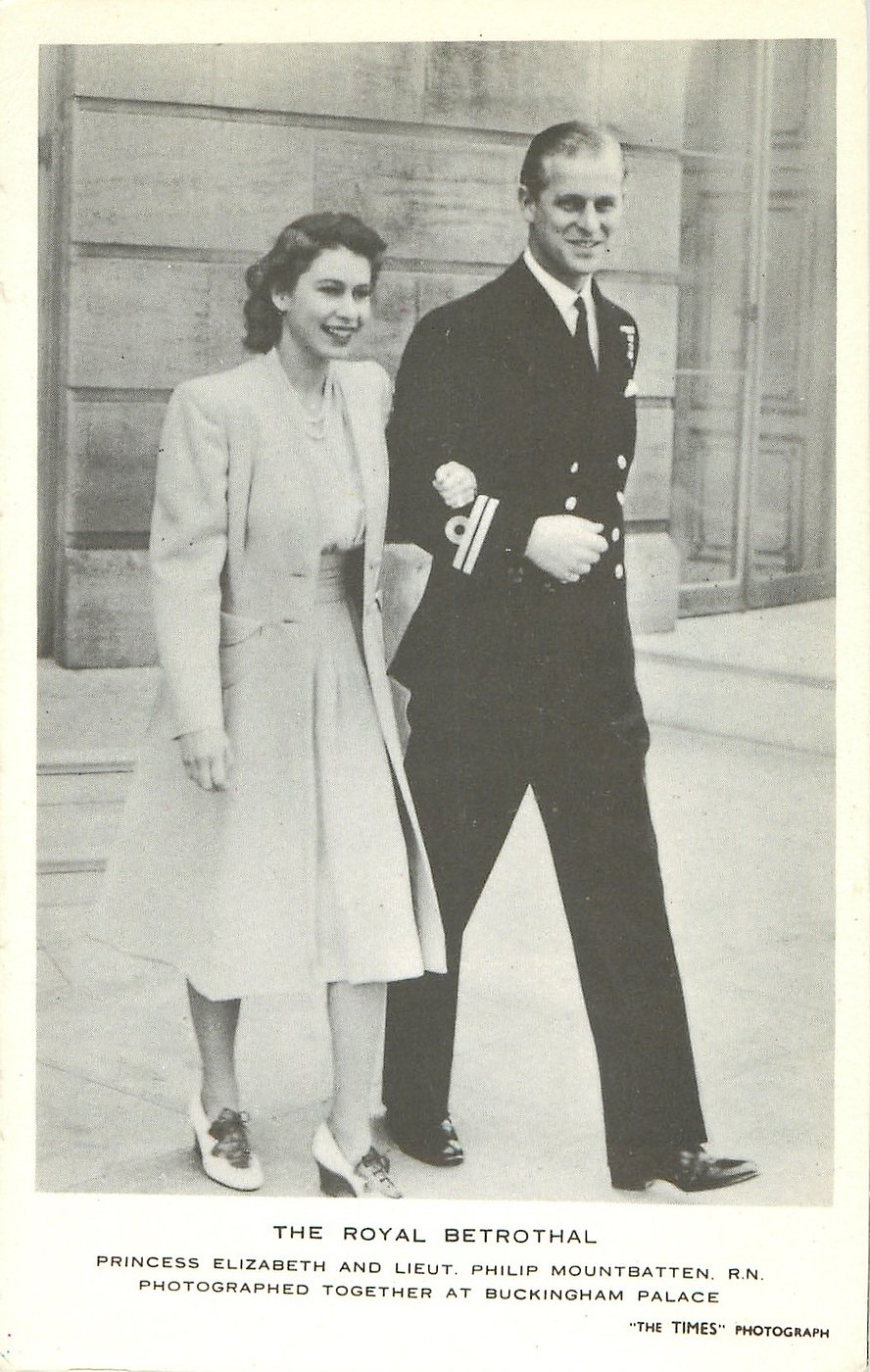 THE ROYAL BETROTHAL, PRINCESS ELIZABETH AND LIEUT. PHILIP MOUNTBATTEN. R.N. PHOTOGRAPHED ...