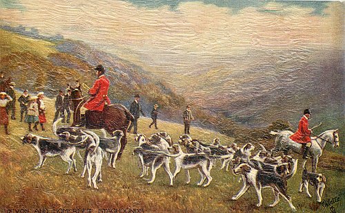 Set: FOX AND STAG HUNTING - TuckDB Postcards