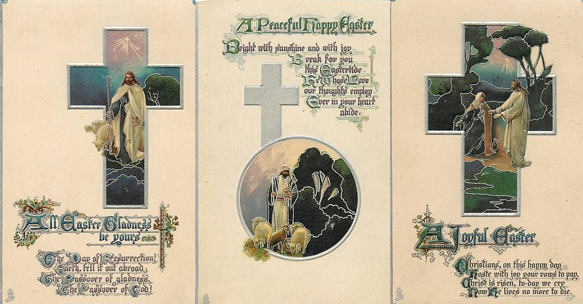 Set: EASTER crosses & religious inserts - TuckDB Postcards