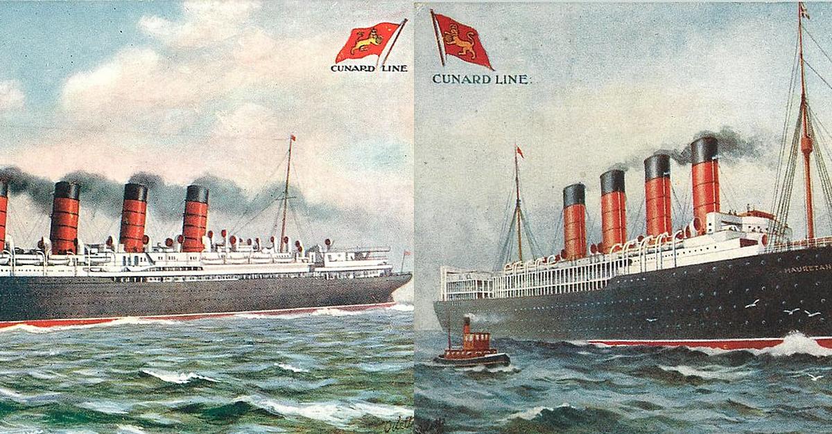 Set: CELEBRATED LINERS, CUNARD LINE - TuckDB Postcards