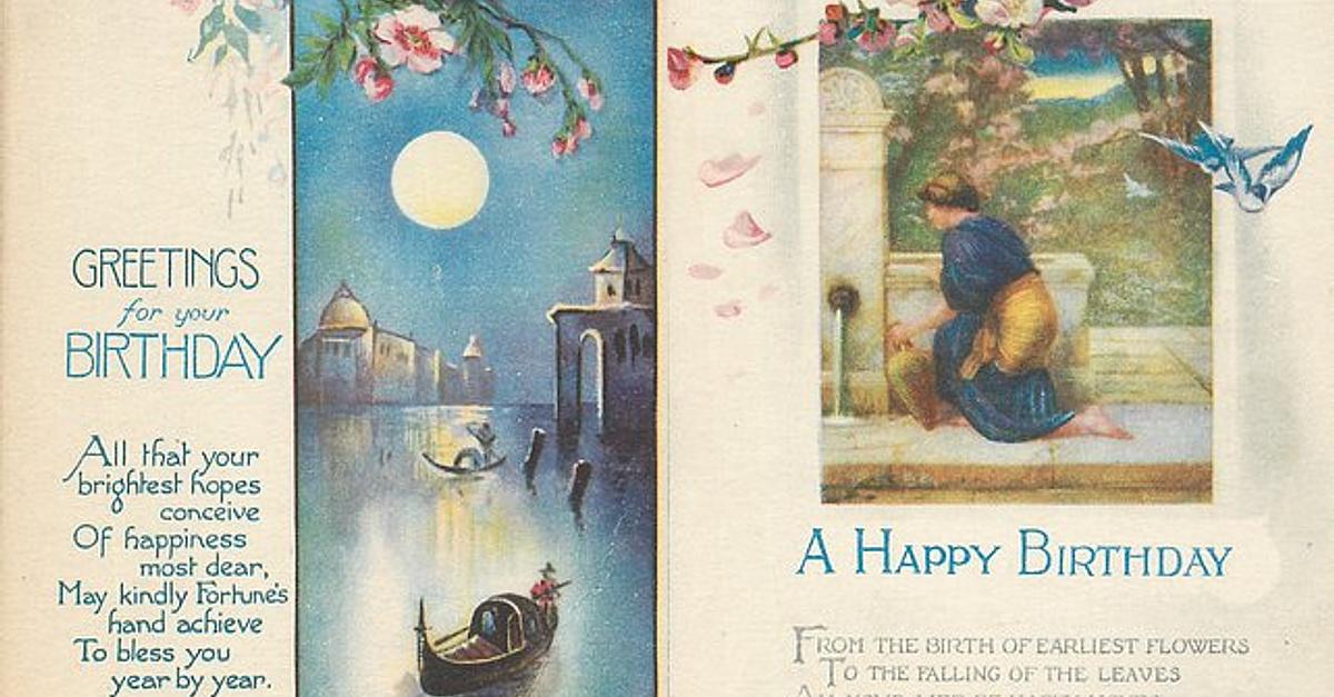 Set: Birthday Italian insets - TuckDB Postcards
