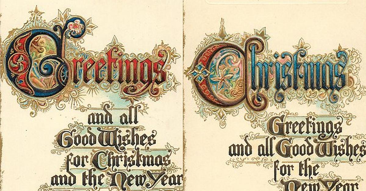 Set: CHRISTMAS illuminated letters - TuckDB Postcards