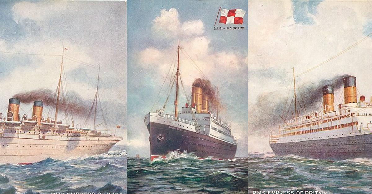 Set: CELEBRATED LINERS, CANADIAN PACIFIC - TuckDB Postcards