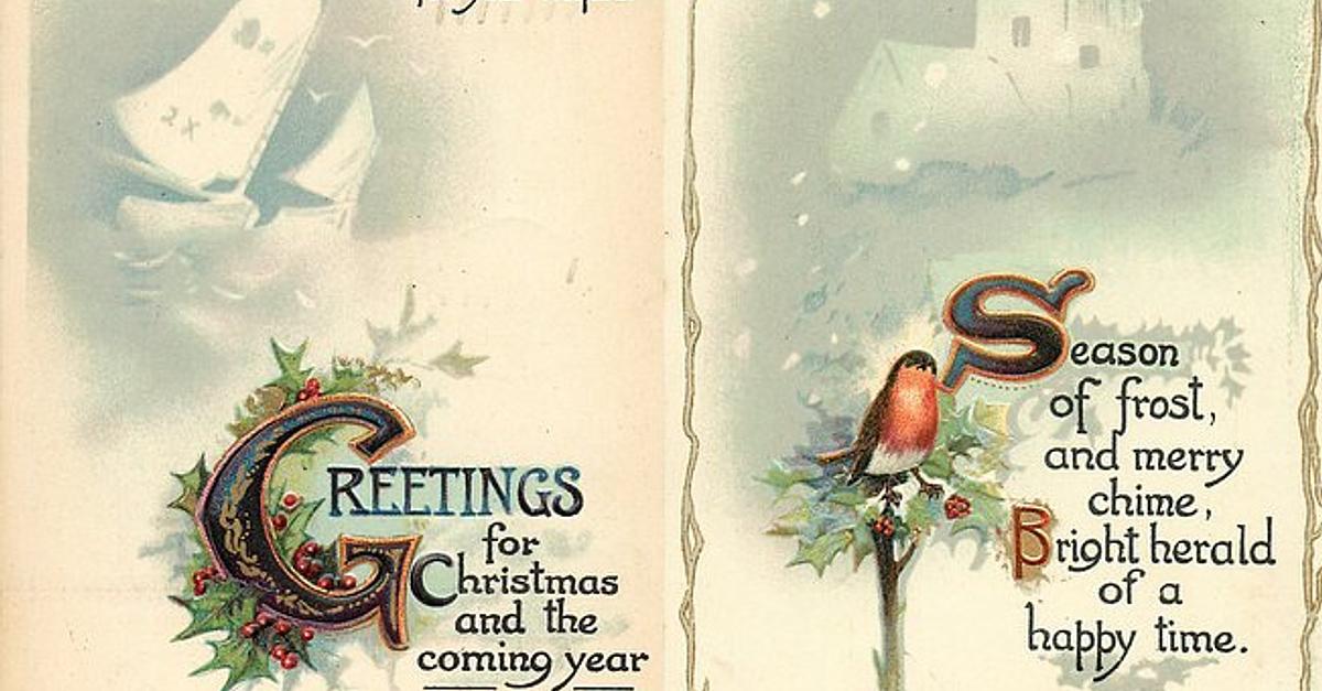 Set: CHRISTMAS illuminated letters & shadowscapes - TuckDB Postcards