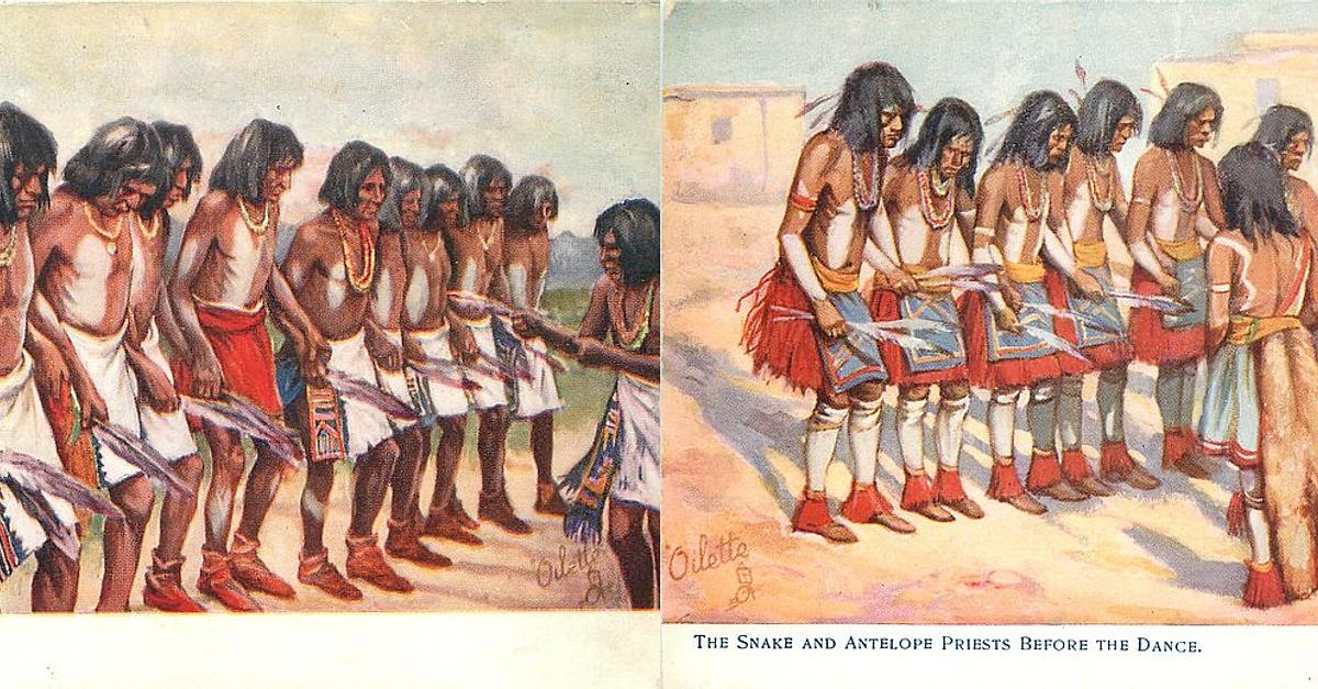 Set: MOQUI INDIAN SNAKE DANCE - TuckDB Postcards