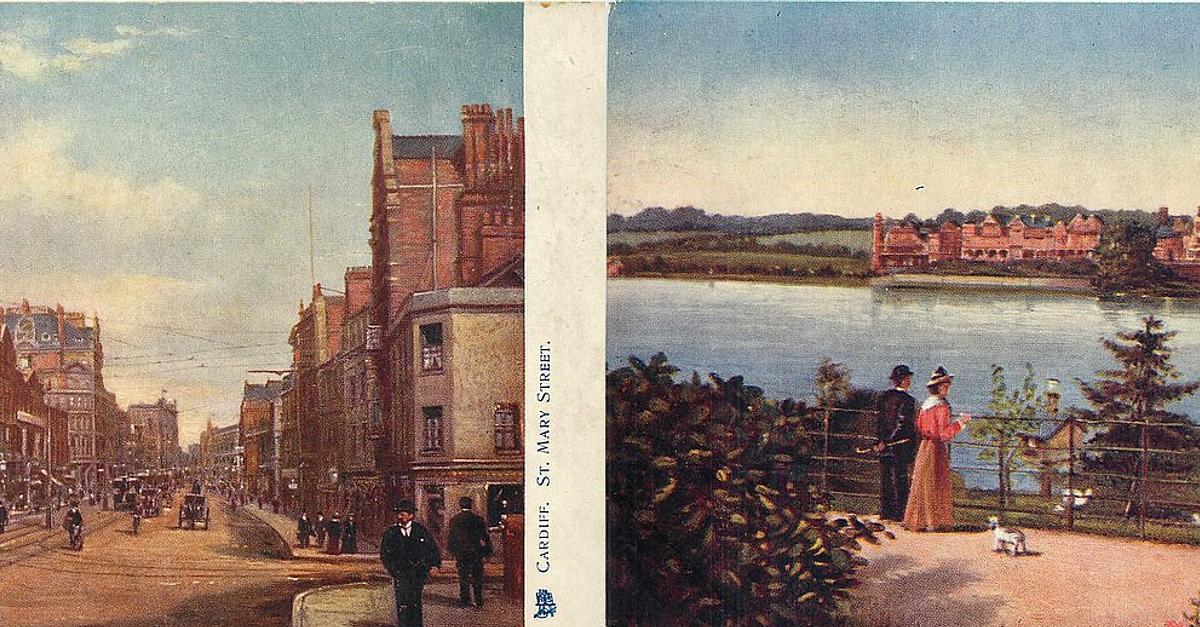 Set: CARDIFF, VIEW - TuckDB Postcards
