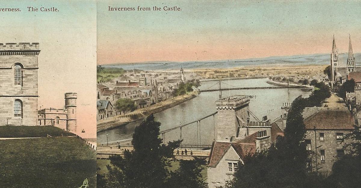 Set: INVERNESS, HAND-COLOURED GRAVURE - TuckDB Postcards