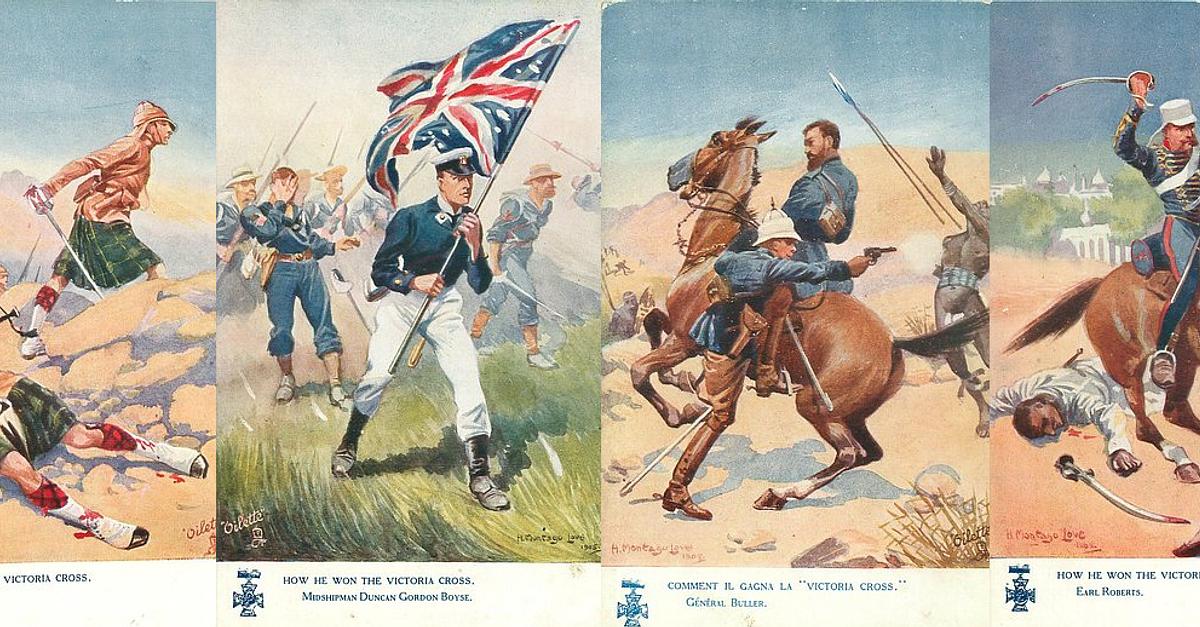 Set: HOW HE WON THE VICTORIA CROSS - TuckDB Postcards