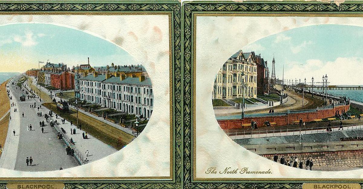 Set: BLACKPOOL SERIES II, FRAMED GRANITE - TuckDB Postcards