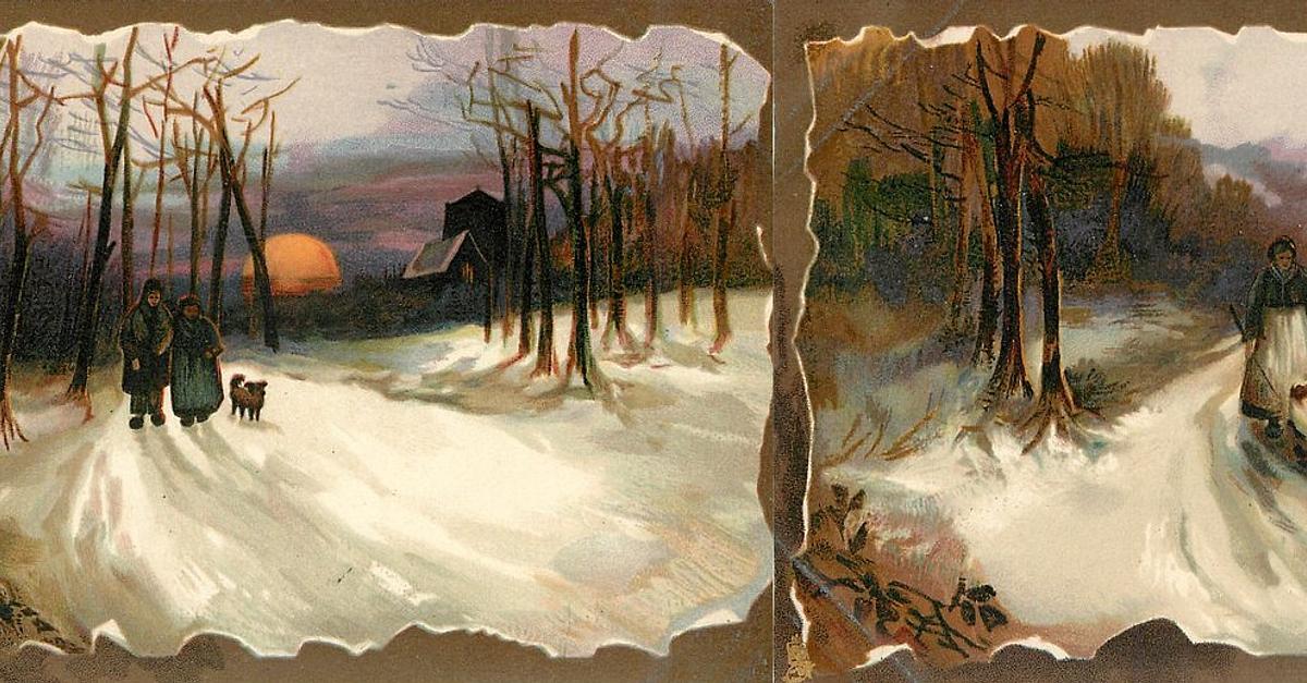 Set: pastoral scenes in winter - TuckDB Postcards