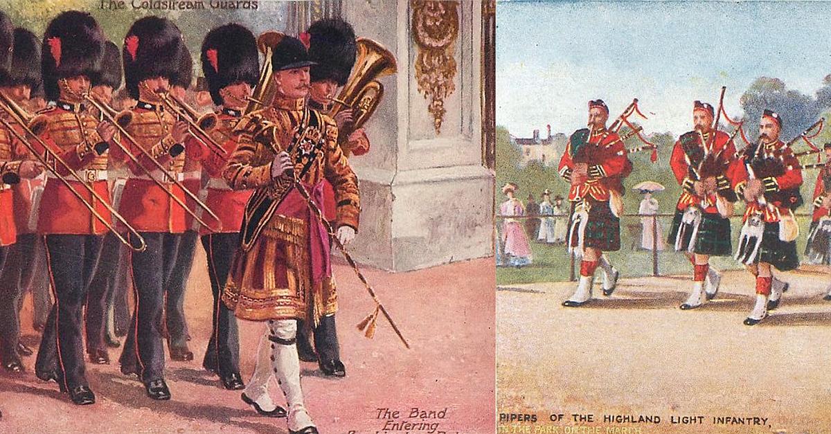 Set: REGIMENTAL BANDS - TuckDB Postcards