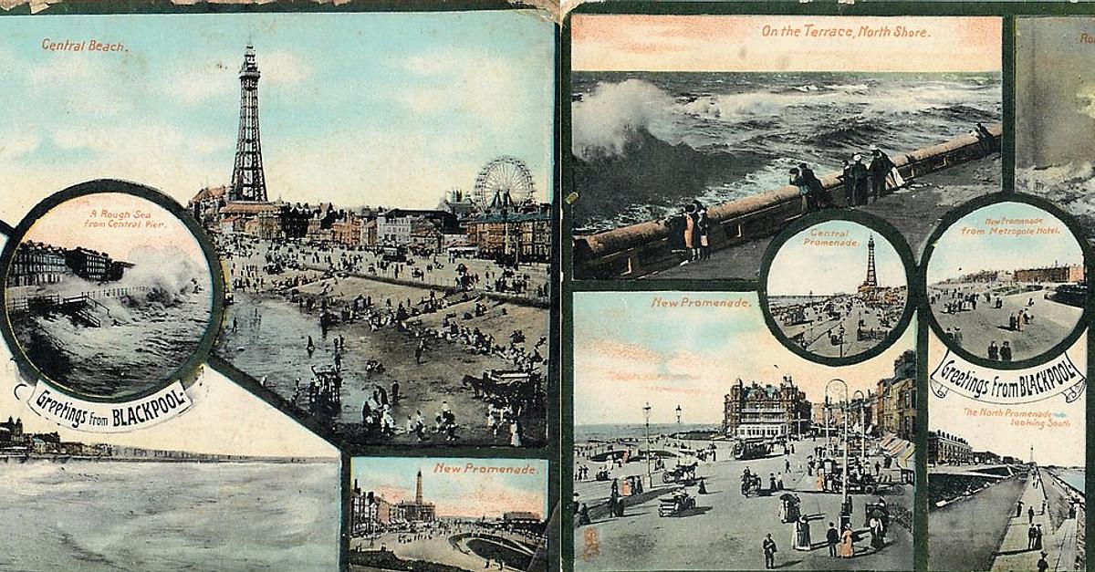 Set: BLACKPOOL SERIES II, ART GLOSSO GREETINGS - TuckDB Postcards