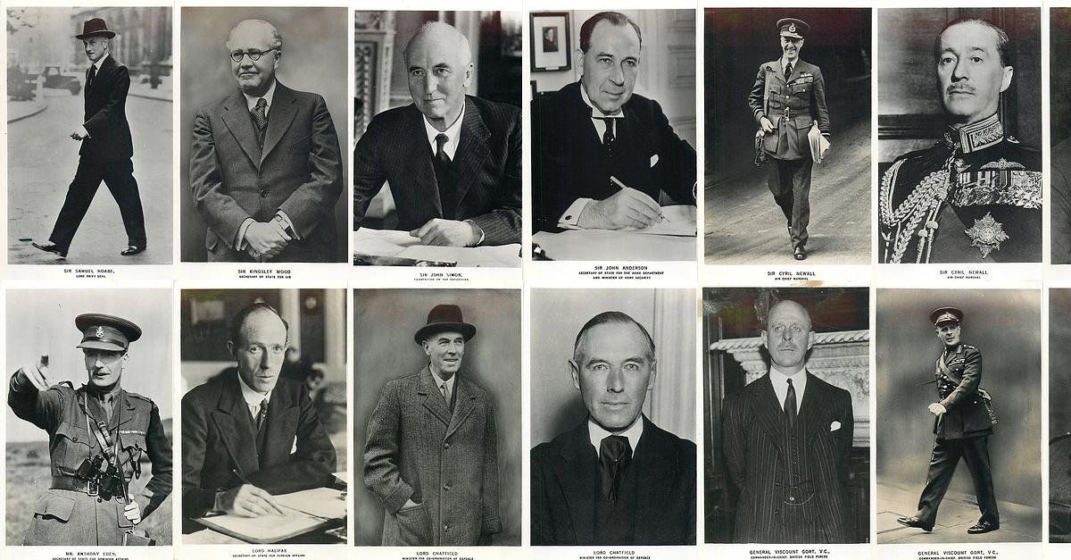 Set: Famous People, early World War II, REAL PHOTOGRAPH, unnumbered ...