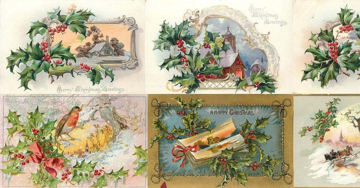 Set: HOLLY POSTCARDS - TuckDB Postcards