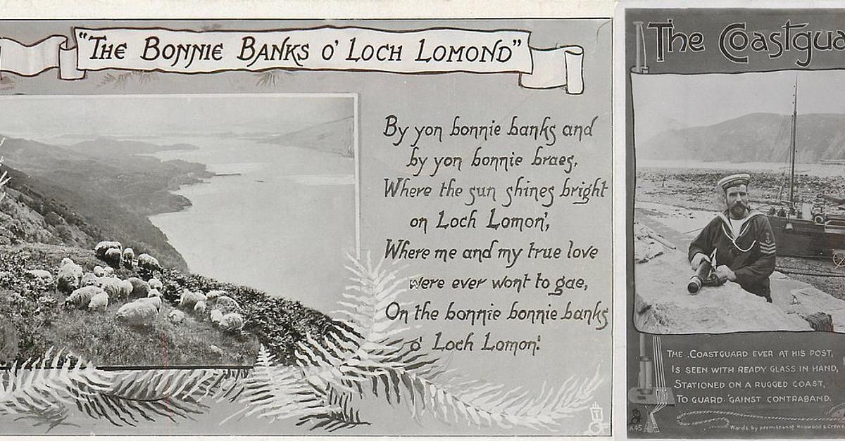 Set: ILLUSTRATED SONGS, prefix A set - TuckDB Postcards