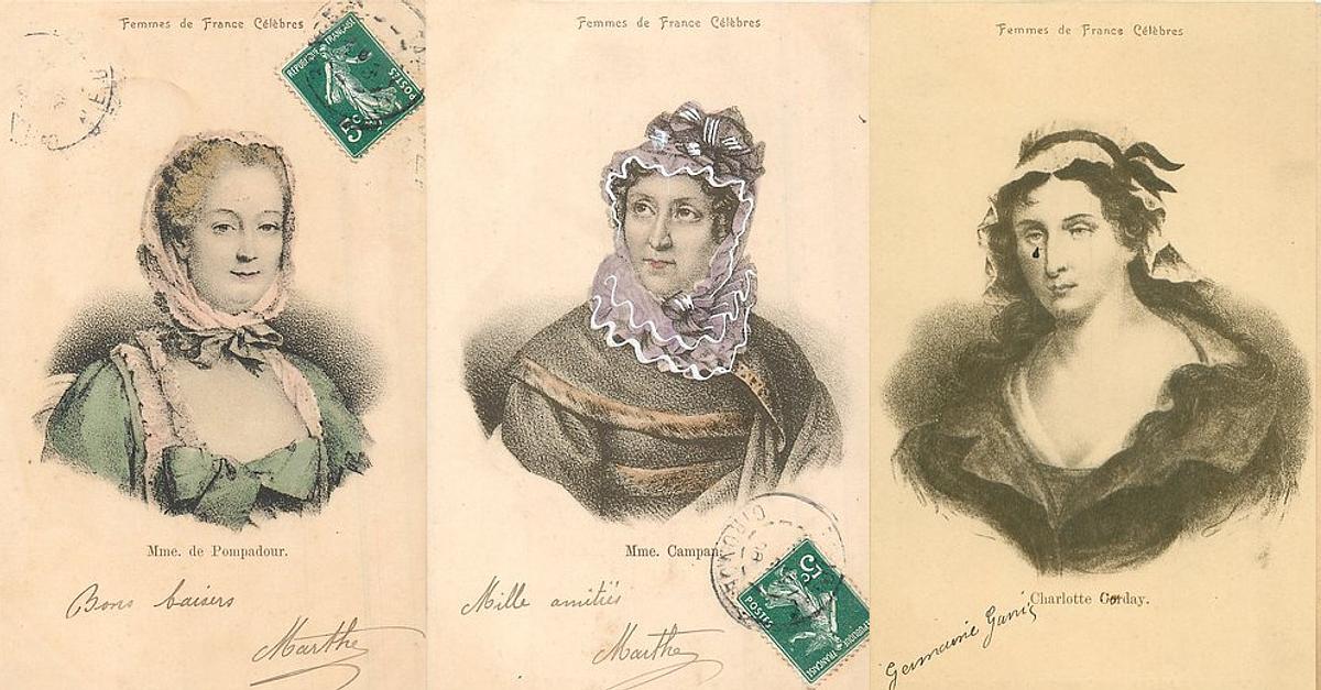 Set: FEMMES DE FRANCE CELEBRES famous French women - TuckDB Postcards