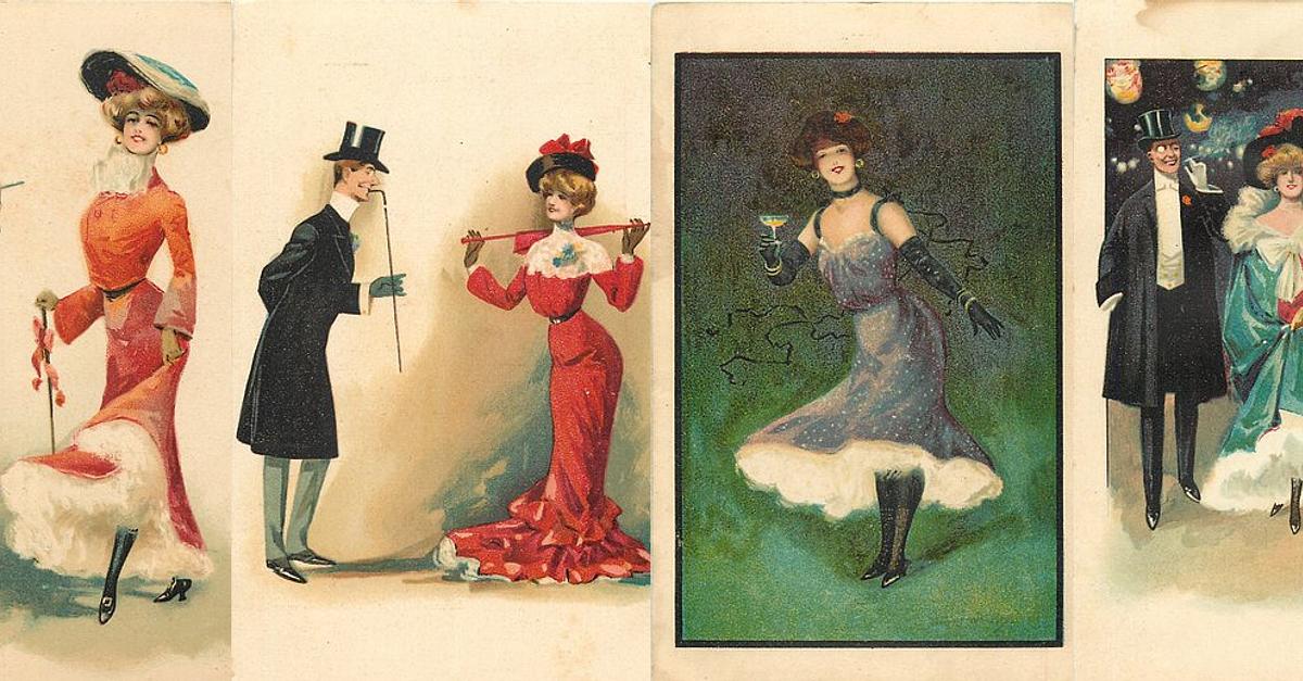 Set: CALENDAR Edwardian glamour - TuckDB Postcards
