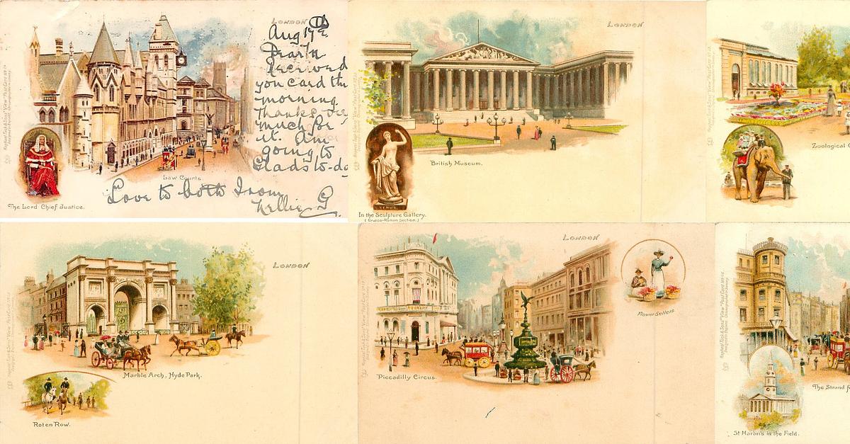 Set: LONDON, packet number 2 - TuckDB Postcards