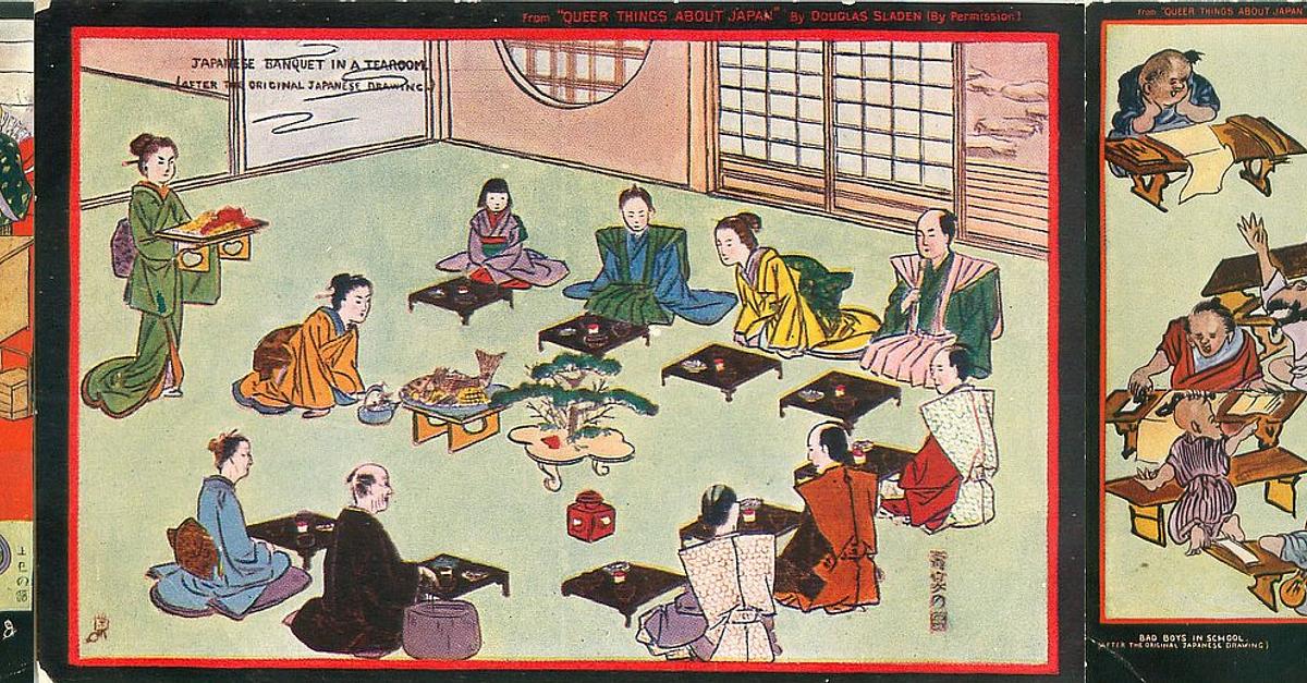 Set: FROM "QUEER THINGS ABOUT JAPAN", BY DOUGLAS SLADEN (BY PERMISSION ...