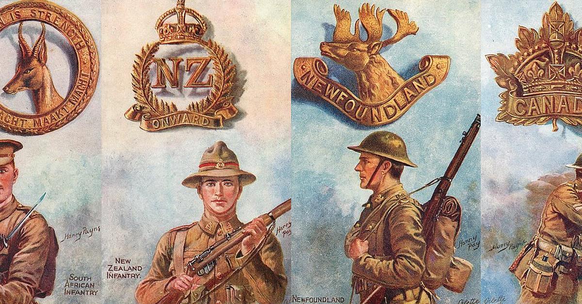 Set: COLONIAL BADGES AND THEIR WEARERS - TuckDB Postcards