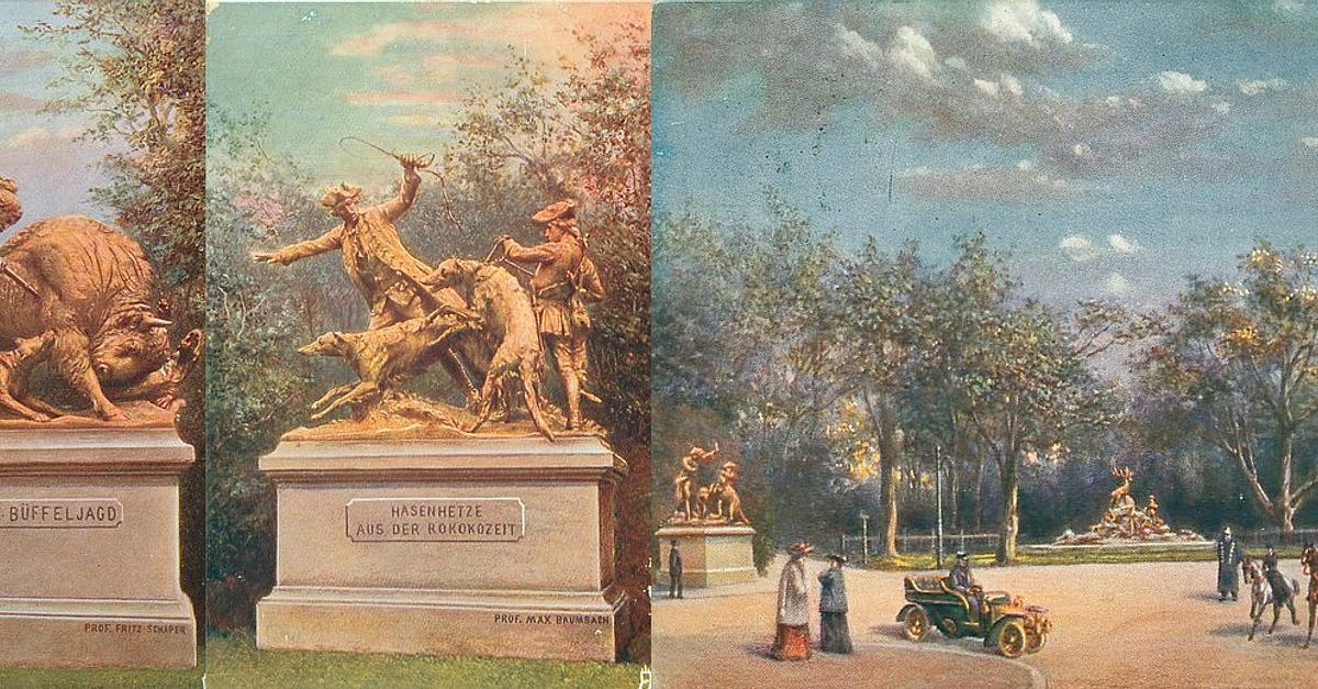 Set: BERLIN, DIE DENKMALER AM GROSSEN STERN statues - TuckDB Postcards