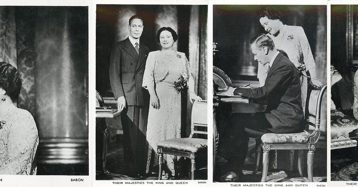 Set: HIS MAJESTY KING GEORGE VI. & QUEEN ELIZABETH, photo BARON ...
