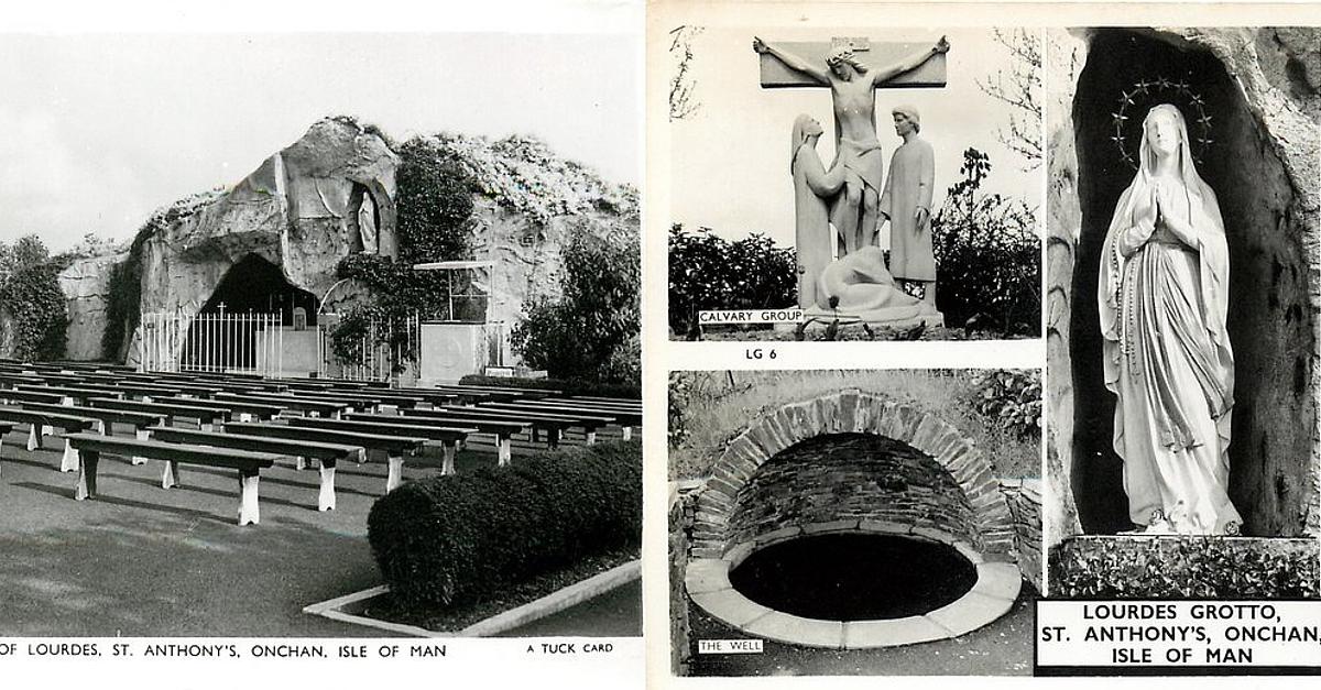 Set: LOURDES GROTTO, ST. ANTHONY'S, ONCHAN, ISLE OF MAN, REAL ...
